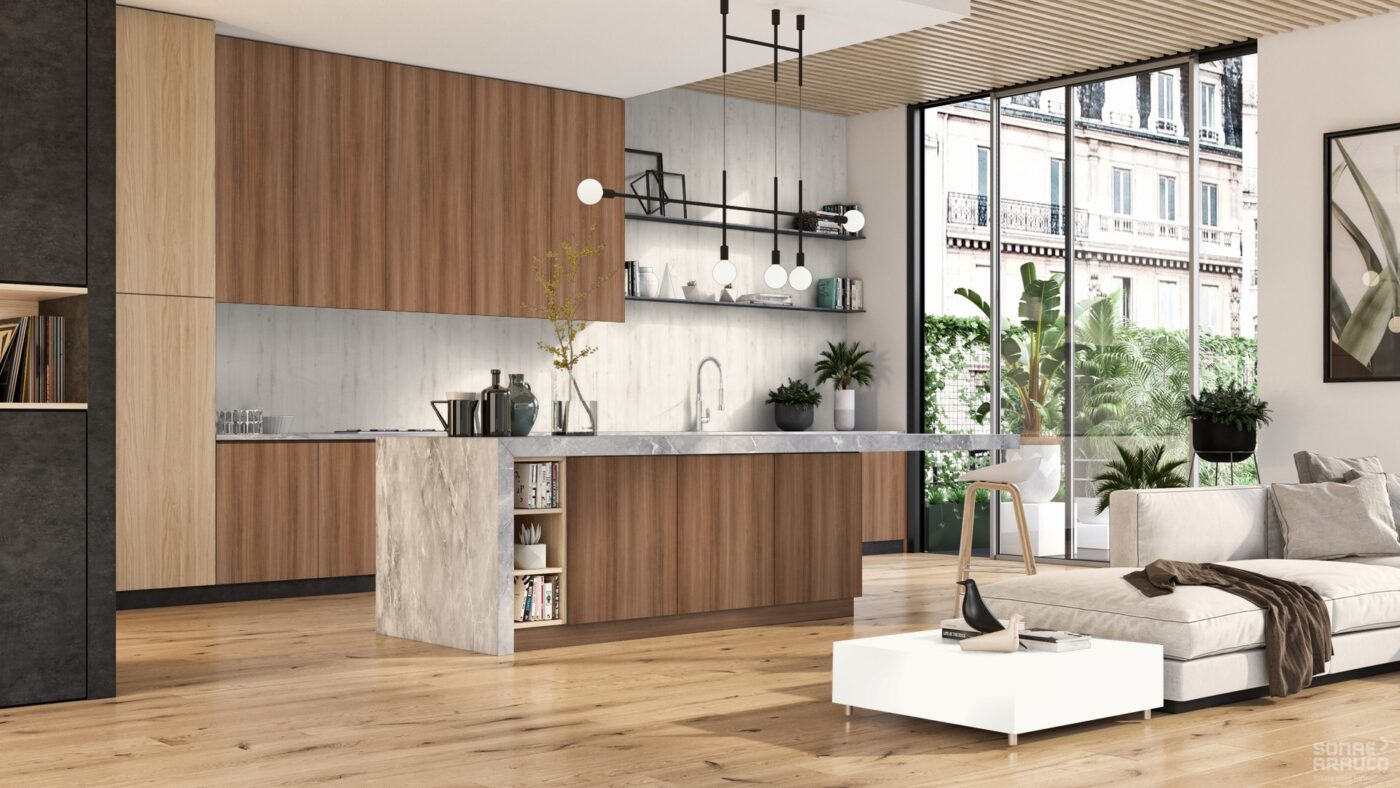 Tablero Melamina Innovus Ethnic Sand M6299 FLW | Catálogo Maderas Acuña