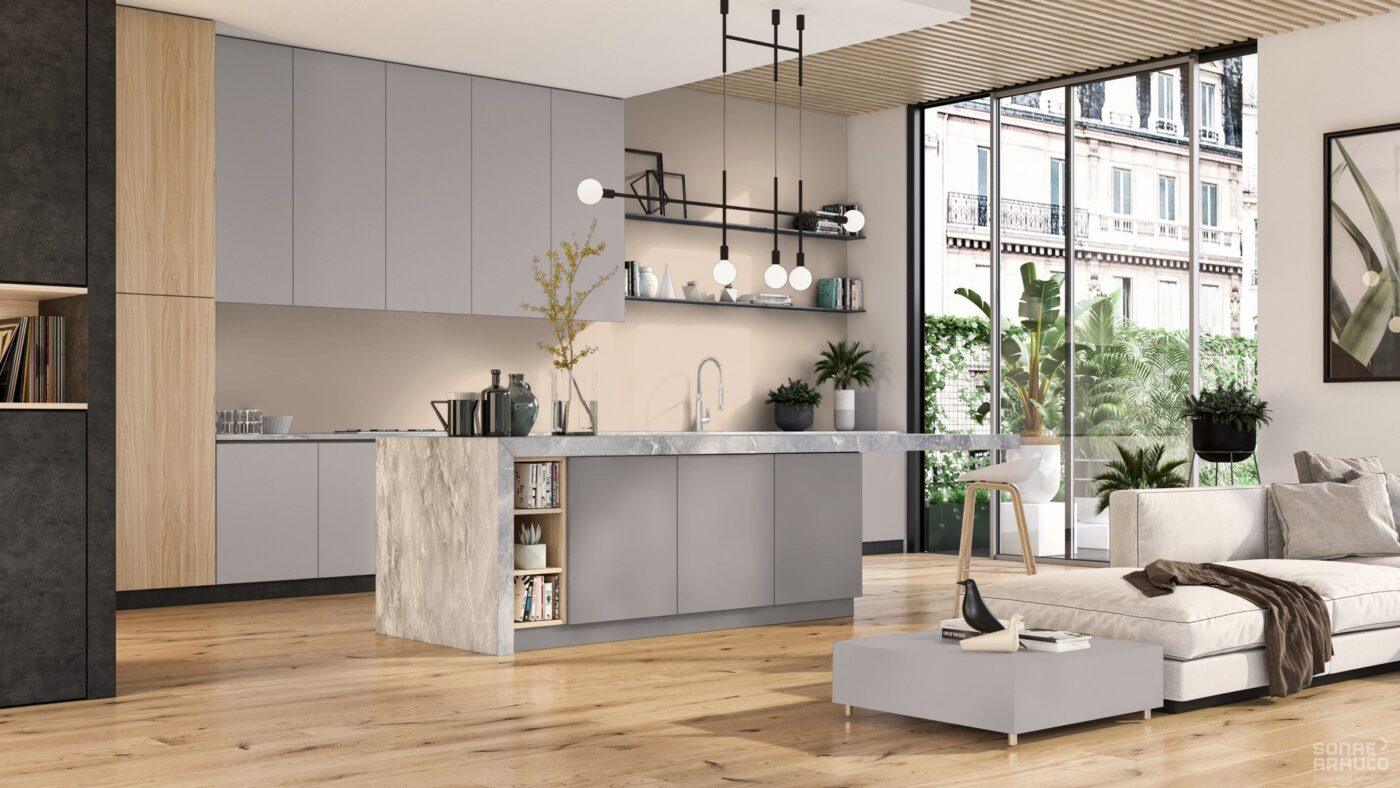 Tablero Melamina Innovus Medium Grey L4068 STU | Catálogo Maderas Acuña